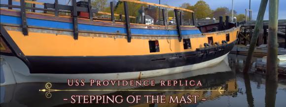 Stepping the Mast of the Tall Ship Providence